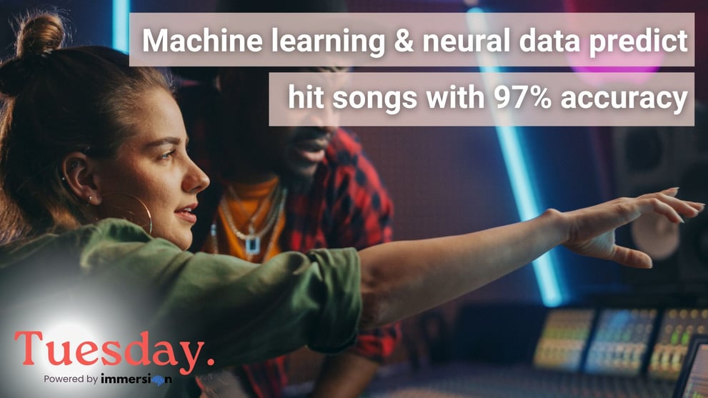 Machine learning identifies hit songs - 97% accuracy